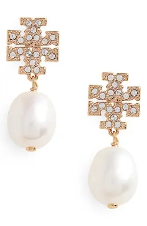 Tory Burch Kira Pearl Drop Earrings - Tory Gold/pearl