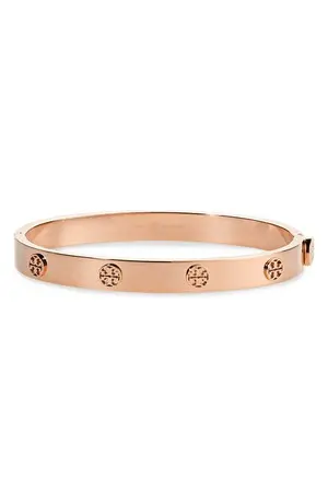Tory Burch Icon Hinge Bracelet Rose Gold