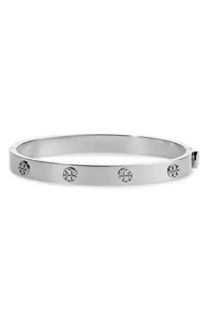 Tory Burch Icon Hinge Bracelet - Tory Silver