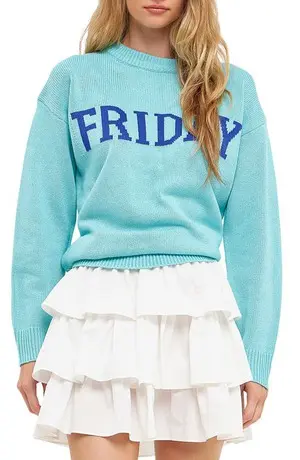 English Factory Drop Shoulder Sweaters For Women