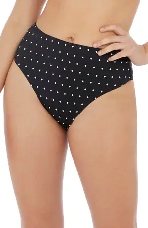 Freya Jewel Cove High-Waisted Bikini Bottom Black