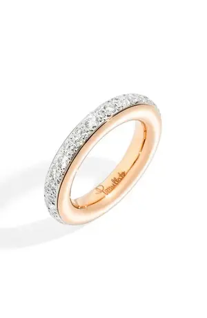 Pomellato Iconica Small Diamond Stacking Ring - Rose Gold/diamond