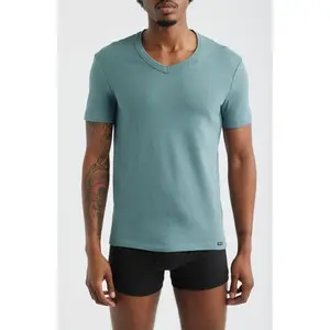 TOM FORD Cotton Jersey V-neck T-shirt - Teal