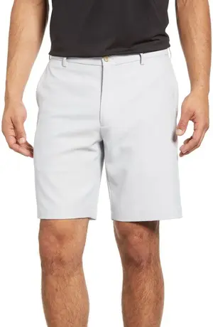 Peter Millar Salem High Drape Performance Shorts British Grey