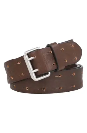 ALLSAINTS AllSaints Leather Belt Saddle Brown