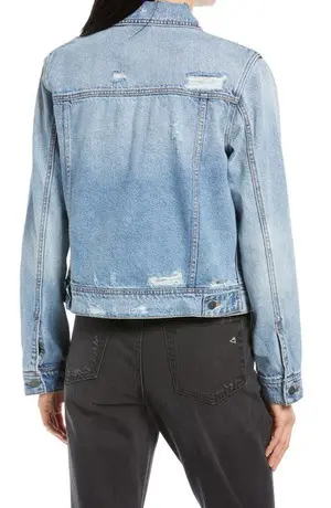 HIDDEN JEANS Fitted Denim Trucker Jacket