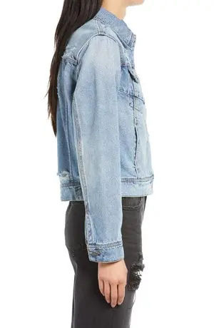 HIDDEN JEANS Fitted Denim Trucker Jacket