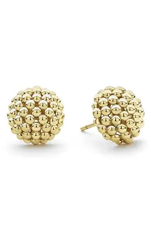 Lagos Caviar Lattice Stud Earrings