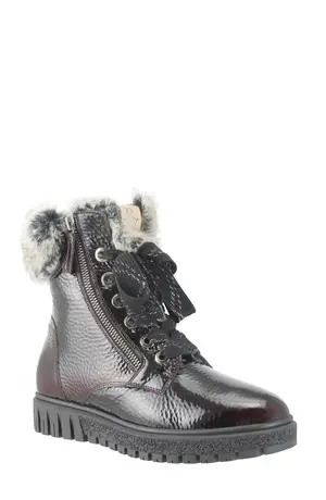 Ron White Isla Waterproof Crinkled Boot With Faux Fur Lining