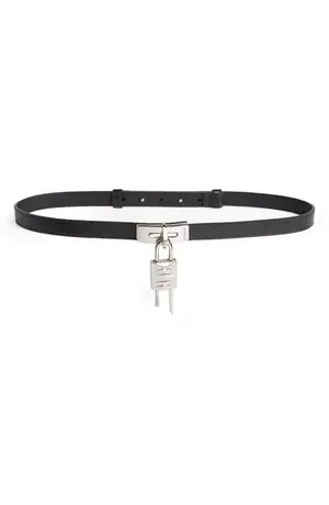 Givenchy 4g Lock Leather Belt