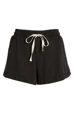 Rip Curl Crinkled Cotton Surf Shorts - Black