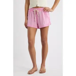 Rip Curl Crinkled Cotton Surf Shorts - Fushia