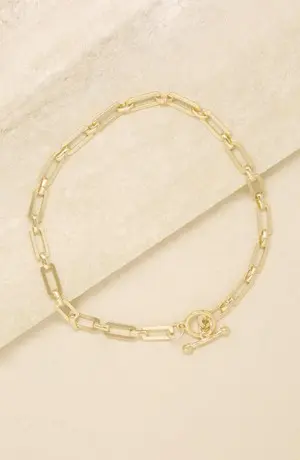 Ettika Rectangle Chain Necklace - Gold