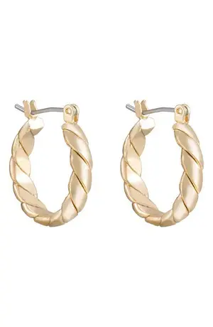 Ettika Textured Huggie Hoop Earrings