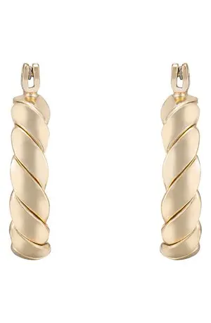 Ettika Textured Huggie Hoop Earrings