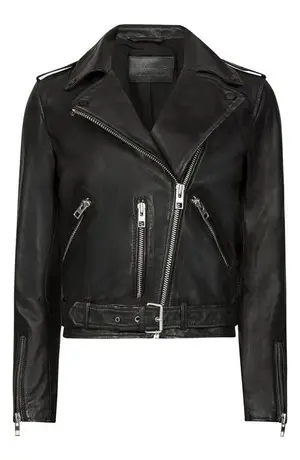 ALLSAINTS Balfern Leather Biker Jacket - Black