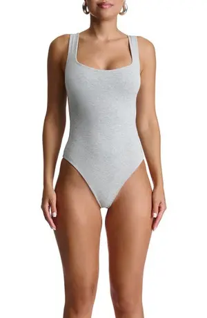 Naked Wardrobe Nw Tank Bodysuit - Heather Grey