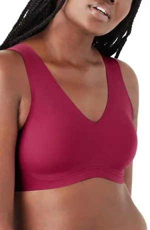 TRUE & CO TRUE & CO Body Lift V-Neck Bralette Beet Red