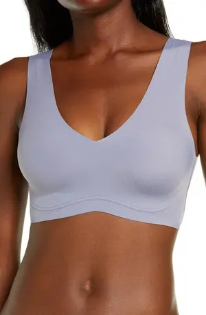 TRUE & CO TRUE & CO Body Lift V-Neck Bralette Blue Granite