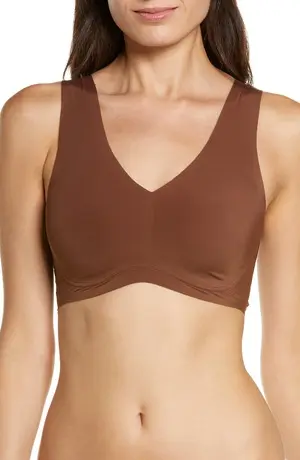 TRUE & CO TRUE & CO Body Lift V-Neck Bralette Chestnut