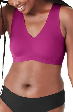 TRUE & CO TRUE & CO Body Lift V-Neck Bralette Purple Thistle