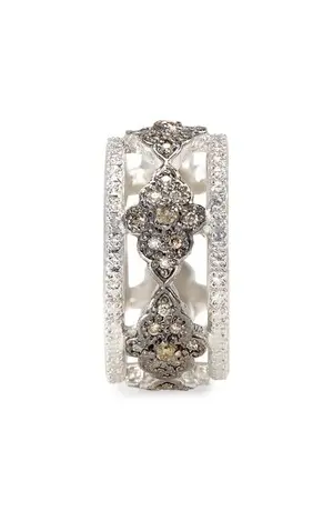 Armenta Diamond Scroll Band Ring - Silver