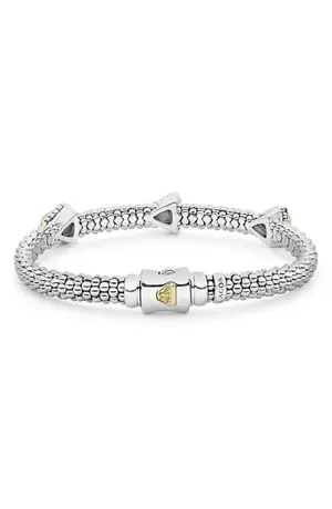 Lagos Ksl Three Pyramid Station Rope Bracelet