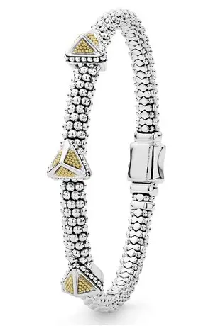 Lagos Ksl Three Pyramid Station Rope Bracelet