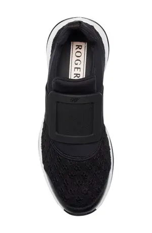 ROGER VIVIER Viv Run Slip-on Sneakers - Black