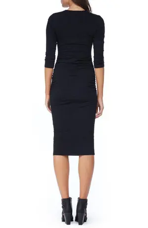 Michael Stars Ruched Midi Dress