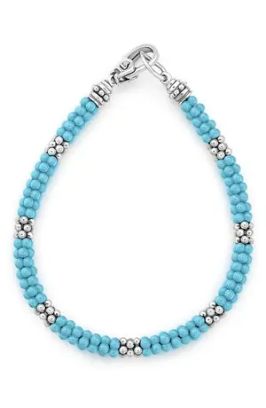 Lagos LAGOS Caviar Ceramic Bracelet Silver/ Turquoise