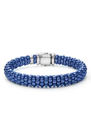 Lagos Caviar Ceramic Rope Bracelet - Ultramarine