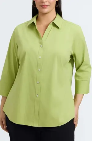 Foxcroft 3/4 Sleeve Shirts For Women