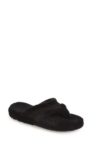 Acorn Waffle Spa Slipper - Black
