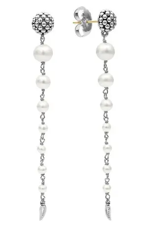 Lagos Luna Drop Earrings - Pearl