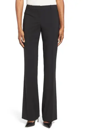 BOSS Tropical Stretch Wool Trousers - Black