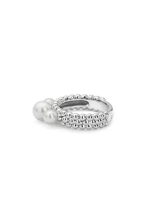 Lagos Luna Pearl Caviar Band Ring