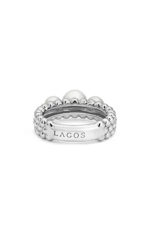 Lagos Luna Pearl Caviar Band Ring