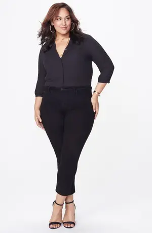NYDJ Sheri Slim Leg Jeans - Black