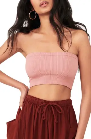 Free People Amelia Bandeau Bra Smoked Roses