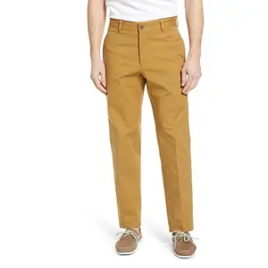 Berle Charleston Flat Front Canvas Pants - British Tan