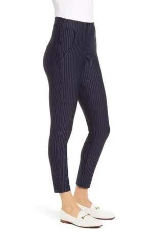 Hue Pinstripe Ponte Skimmer Leggings
