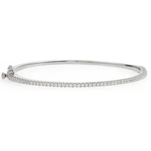 Nordstrom Cubic Zirconia Bangle - Clear- Silver