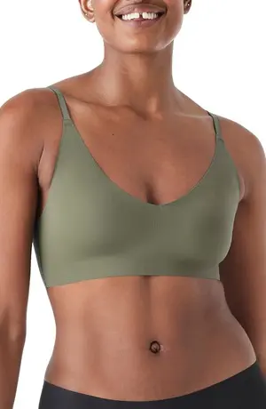 TRUE & CO The True Body Triangle Convertible Strap Bralette Army Dust