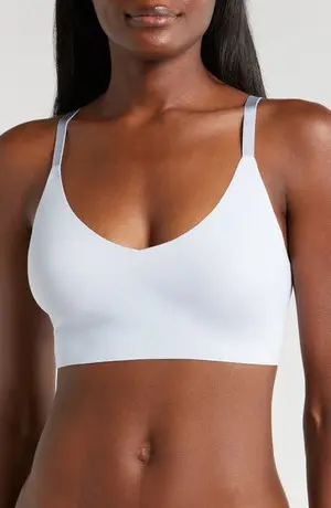 TRUE & CO The True Body Triangle Convertible Strap Bralette Blue Mist