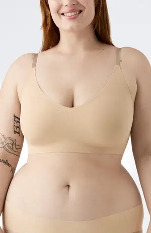 TRUE & CO The True Body Triangle Convertible Strap Bralette - Desert