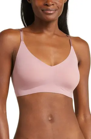 TRUE & CO The True Body Triangle Convertible Strap Bralette Mauve Blush