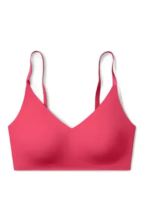 TRUE & CO The True Body Triangle Convertible Strap Bralette Raspberry
