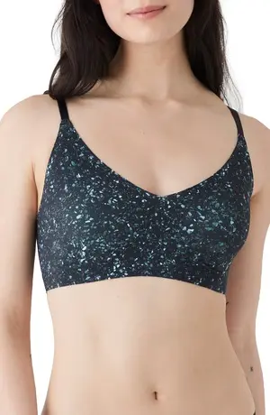 TRUE & CO The True Body Triangle Convertible Strap Bralette Terrazzoport/ Black