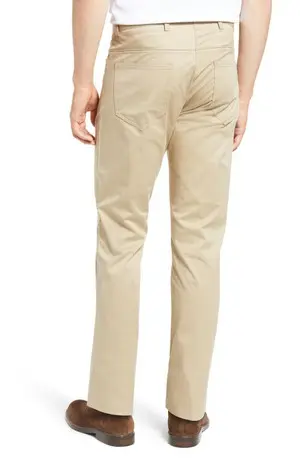 Berle Charleston Cotton Stretch Twill Chino Pants - Khaki